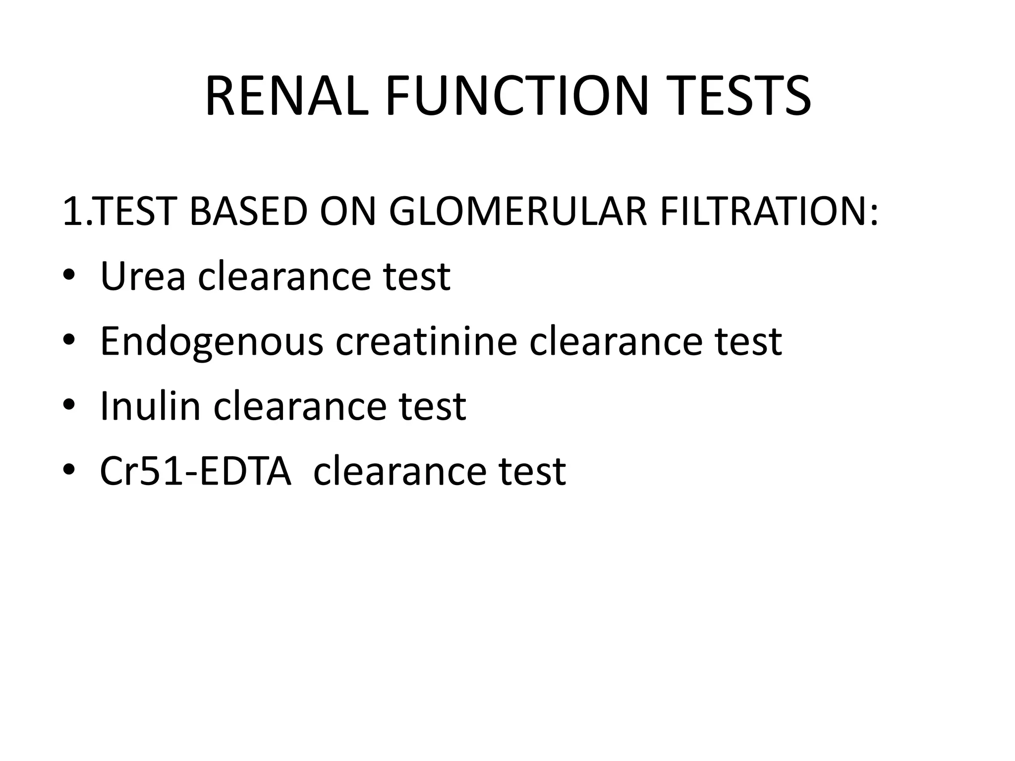 creatinine clearance test | PPTX