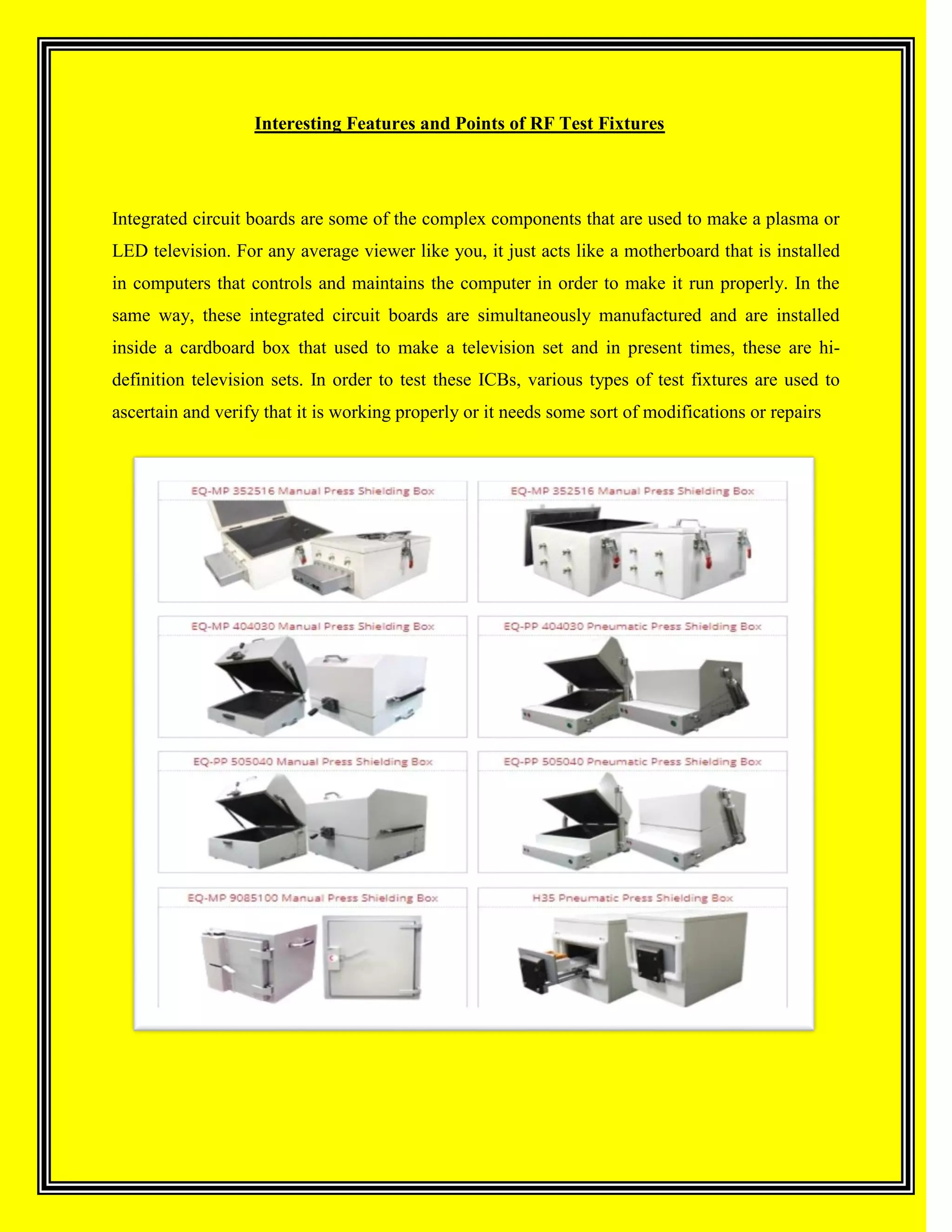 Rf Test Fixtures | PDF