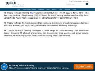 RF (Radio Frequency) Theory Technical Training | PPTX