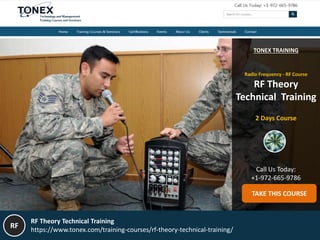 RF (Radio Frequency) Theory Technical Training | PPTX