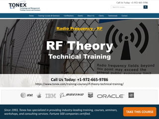 RF (Radio Frequency) Theory Technical Training | PPT