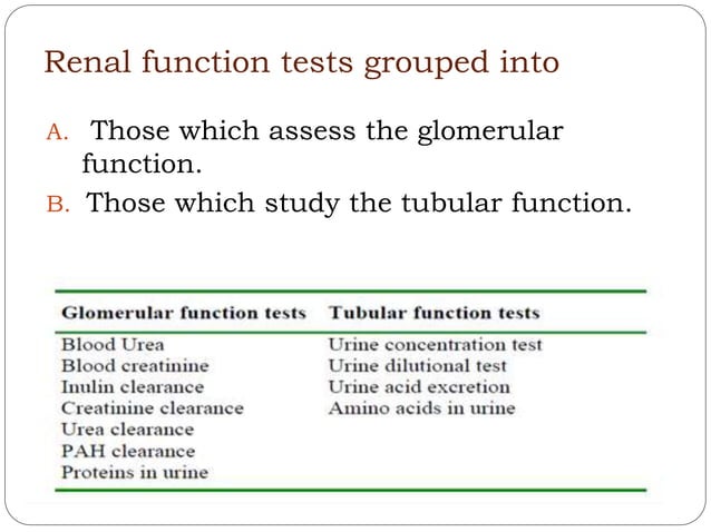 RFT new.pptx renal function test biochemistry lab | PPTX