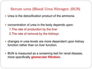 RFT new.pptx renal function test biochemistry lab | PPTX