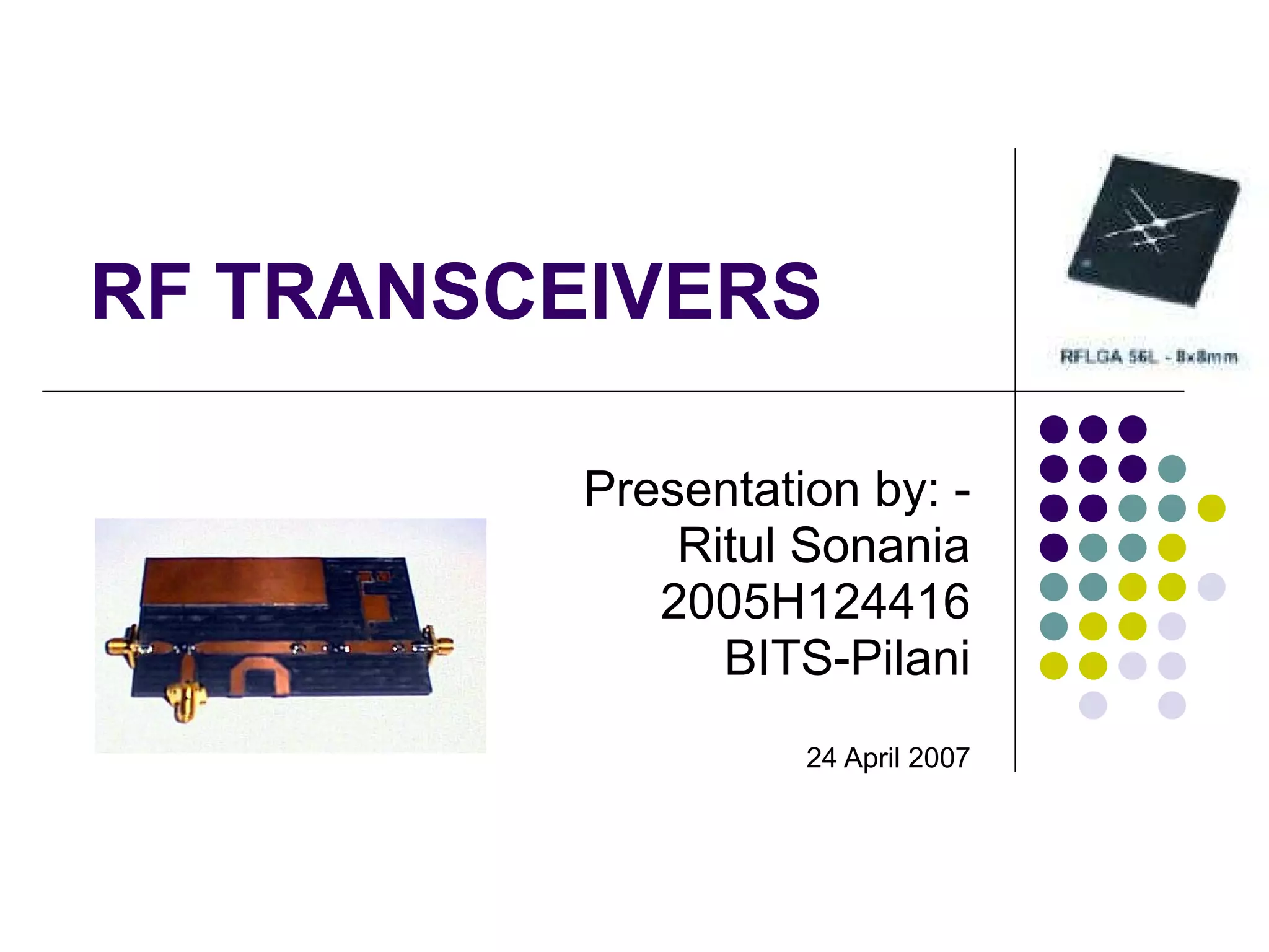 RF Transceivers | PPT