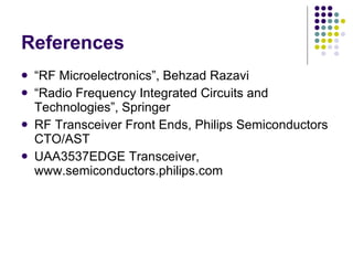 RF Transceivers | PPT