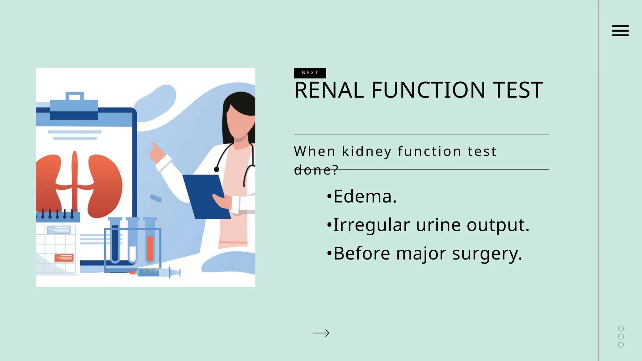 Laboratory interpretation of renal function test, liver function test ...