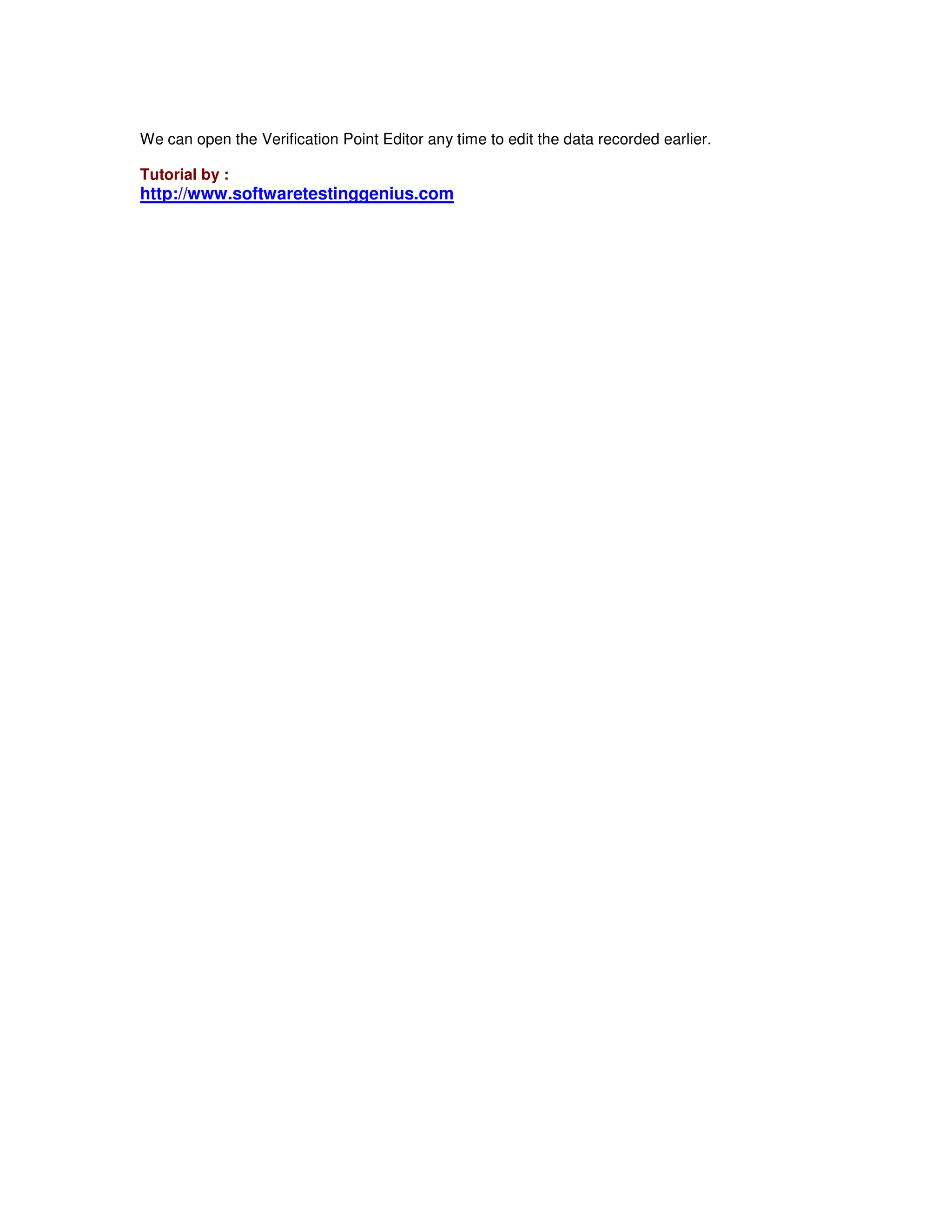 Rft Tutorial 5 How Do We Record Data Verification Point For Test