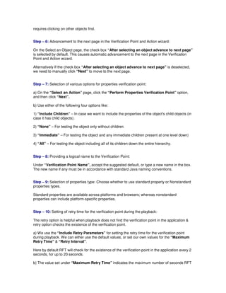 RFT Tutorial - 9 How To Create A Properties Verification Point In Rft ...
