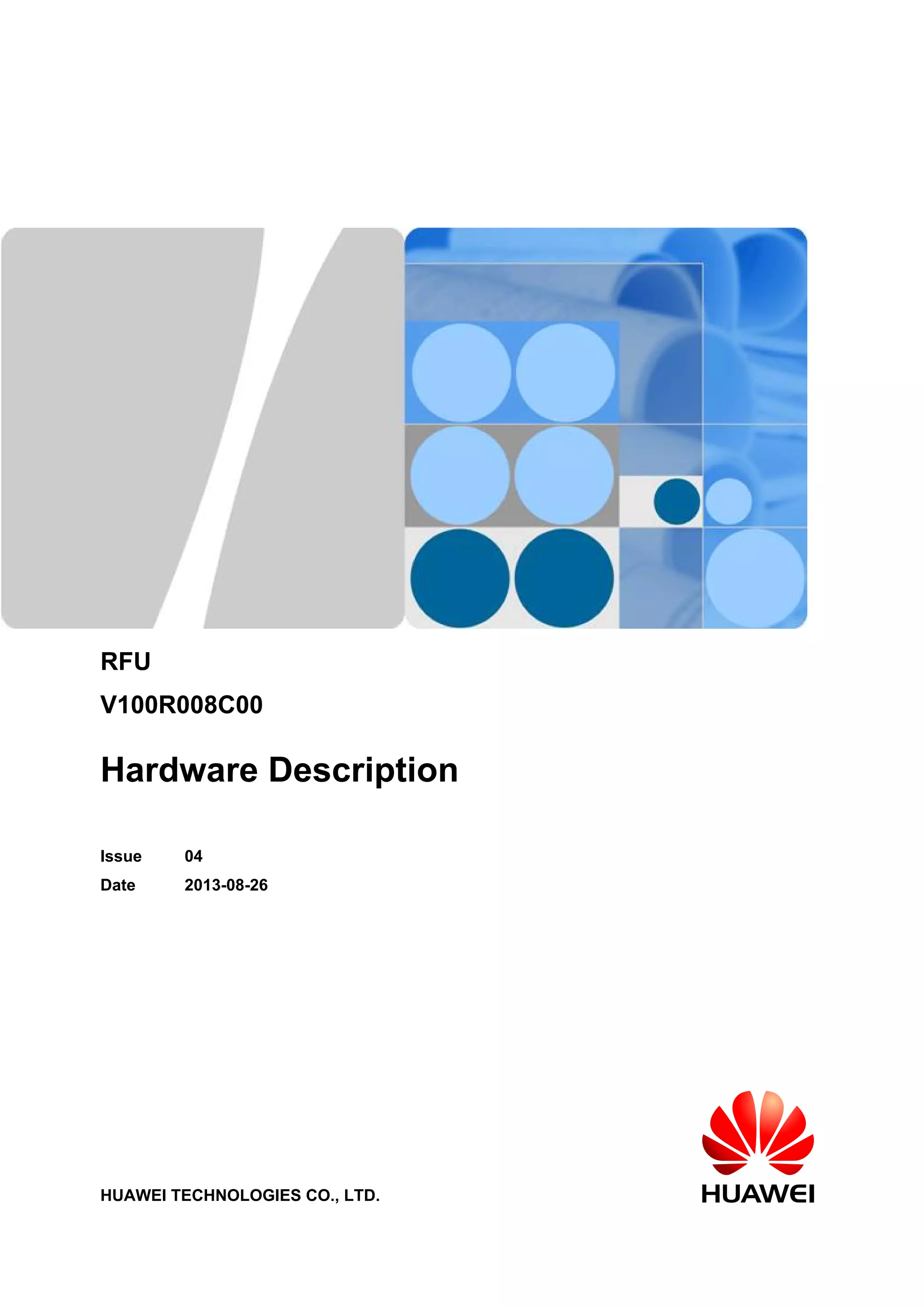 Rfu hardware description(v100 r008c00 04)(pdf)-en | PDF