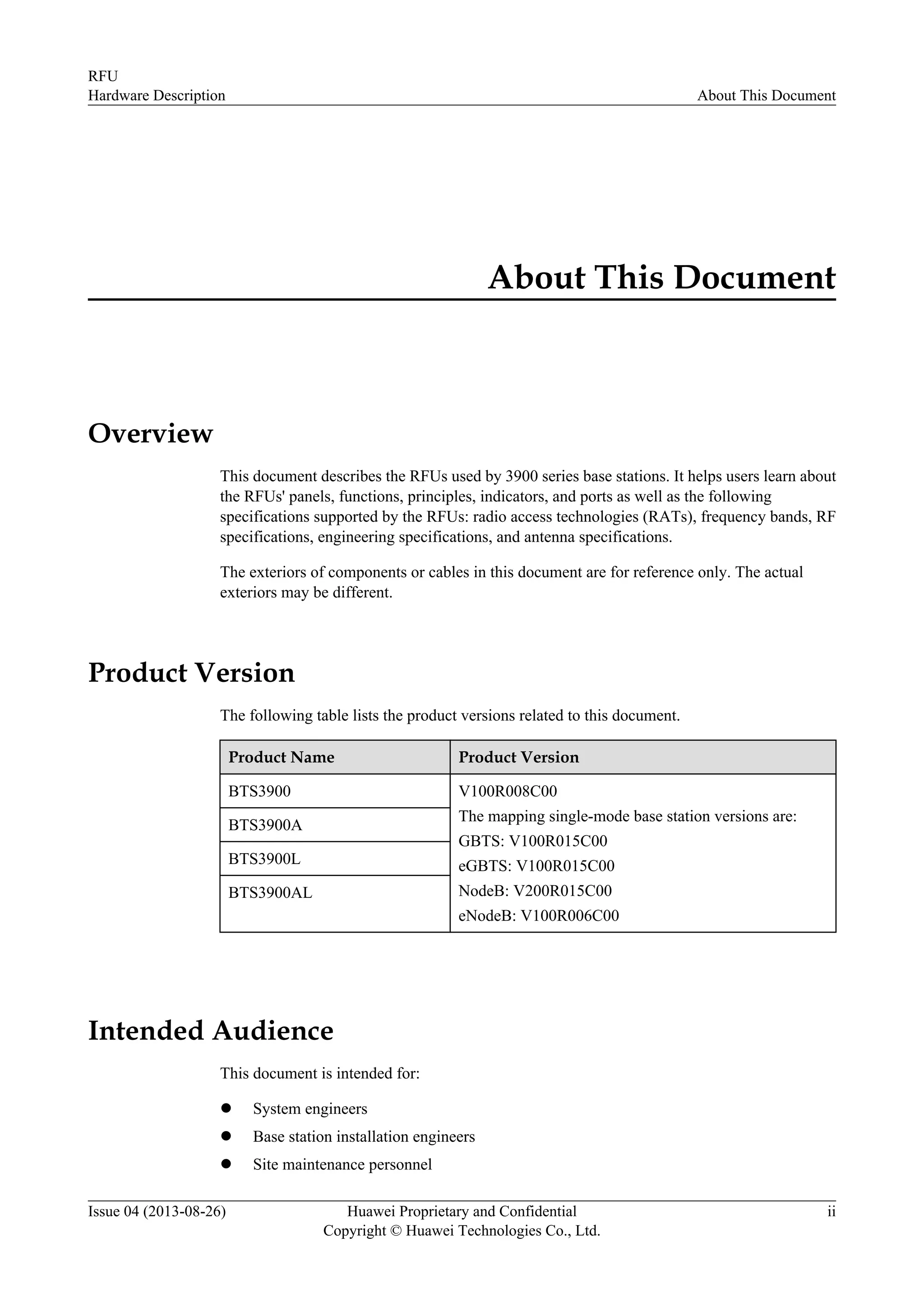 Rfu hardware description(v100 r008c00 04)(pdf)-en | PDF