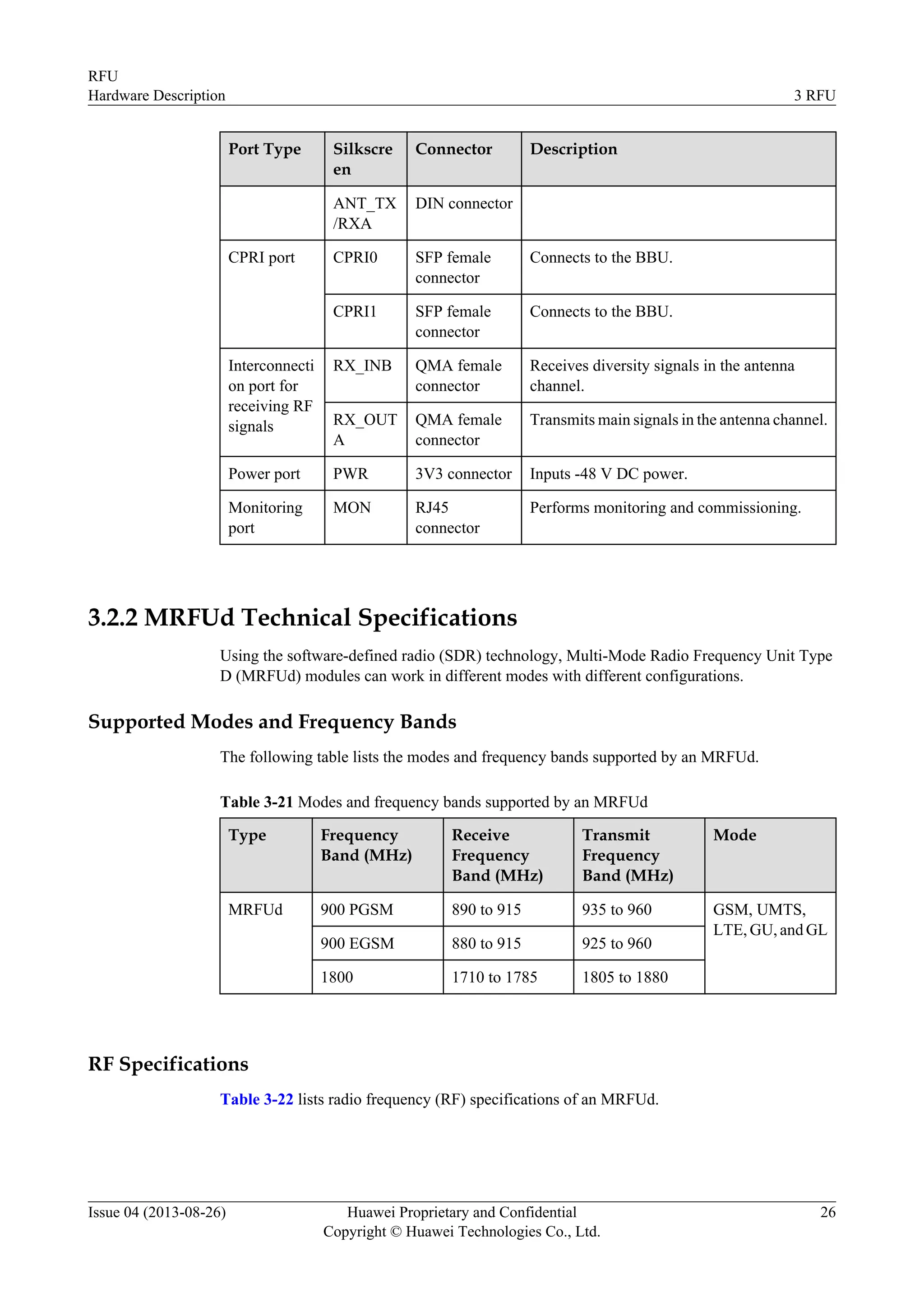Rfu hardware description(v100 r008c00 04)(pdf)-en | PDF