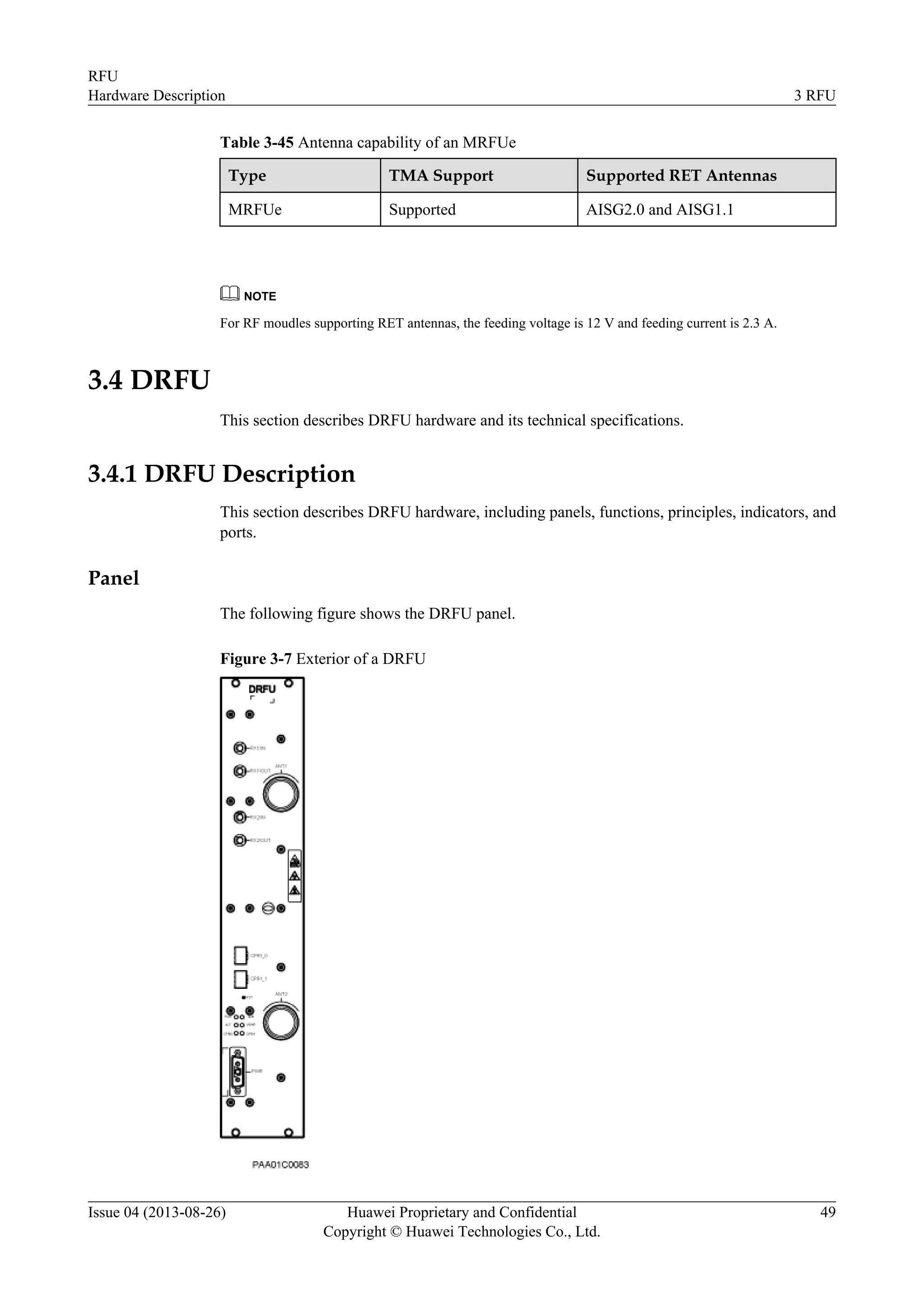 Rfu hardware description(v100 r008c00 04)(pdf)-en | PDF