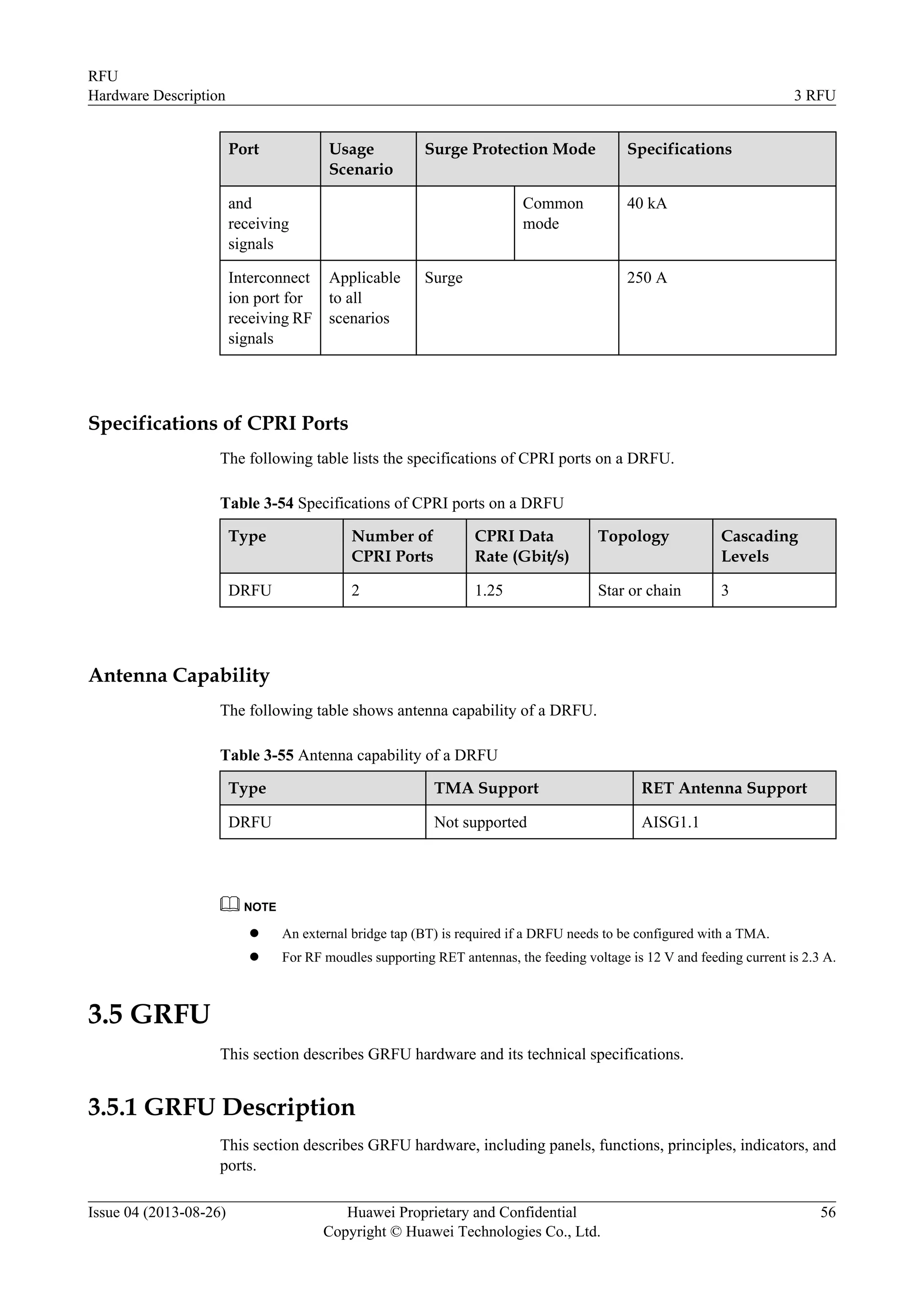 Rfu hardware description(v100 r008c00 04)(pdf)-en | PDF