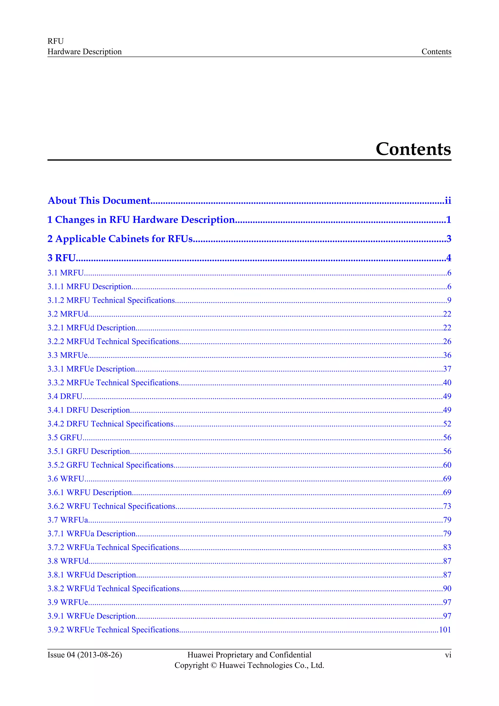 Rfu hardware description(v100 r008c00 04)(pdf)-en | PDF