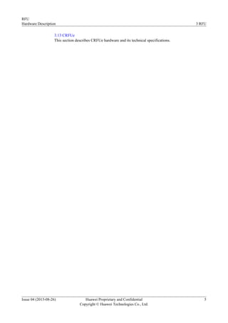 Rfu hardware description(v100 r008c00 04)(pdf)-en | PDF