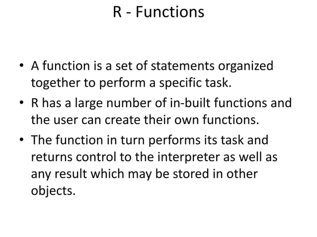R Functions.pptx | Programming Languages | Computing