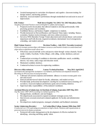 Robin Fields Talented Professional | DOCX
