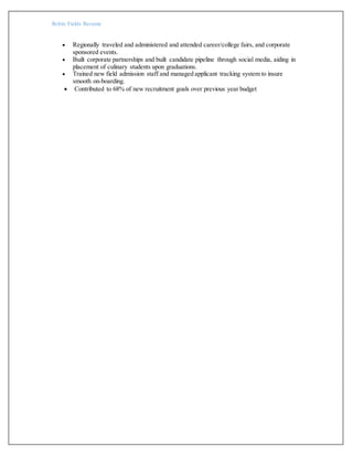 Robin Fields Talented Professional | DOCX