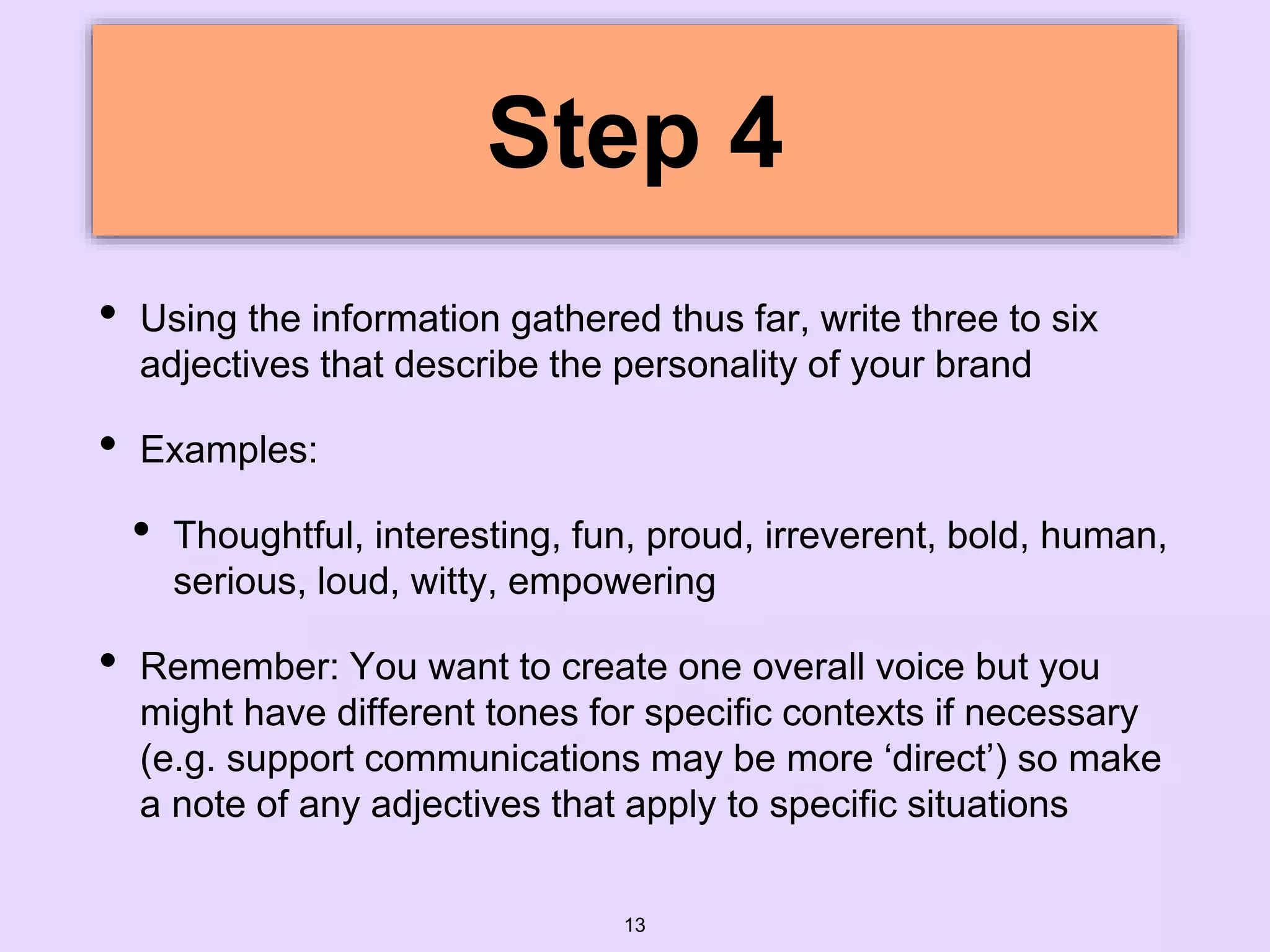 Tone of voice guide and template | PPTX