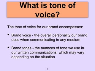 Tone of voice guide and template | PPTX