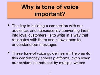 Tone of voice guide and template | PPTX