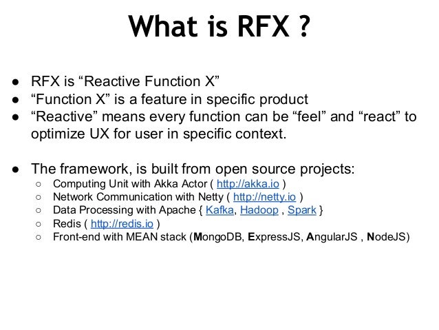 RFX - Full-Stack Technology for Real-time Big Data