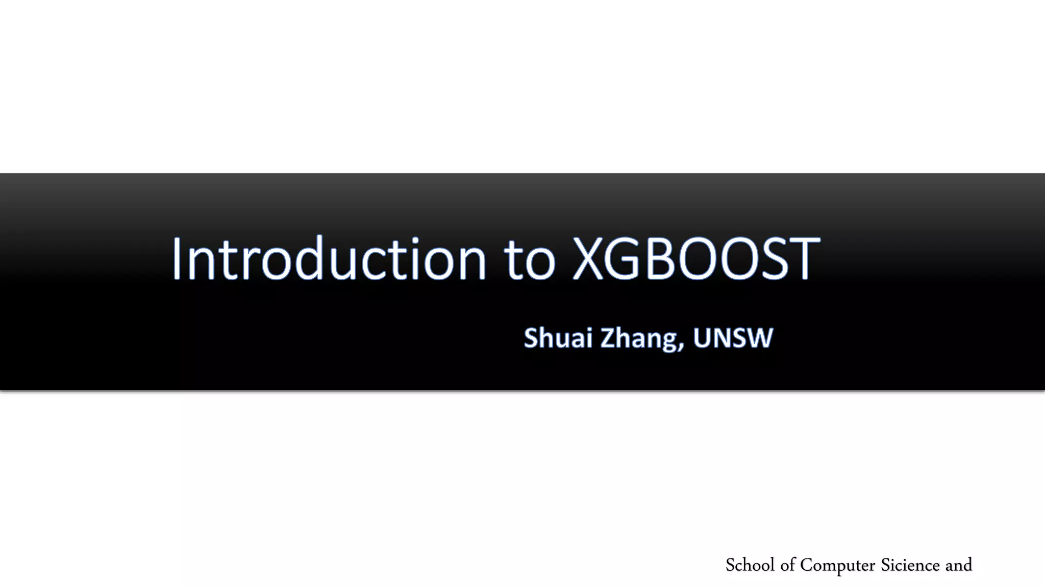 Introduction to XGboost | PPTX