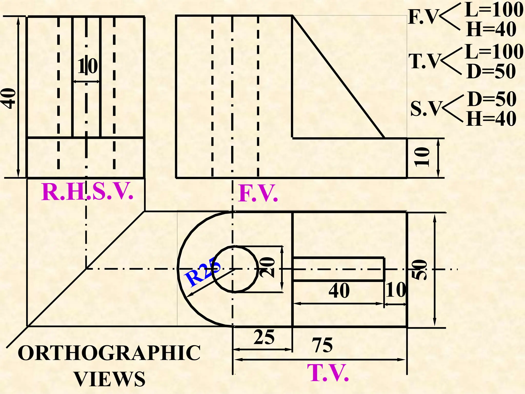 orthographic projections of engg. graphics | PPT