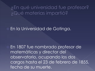 Carl Friedrich Gauss | PPTX