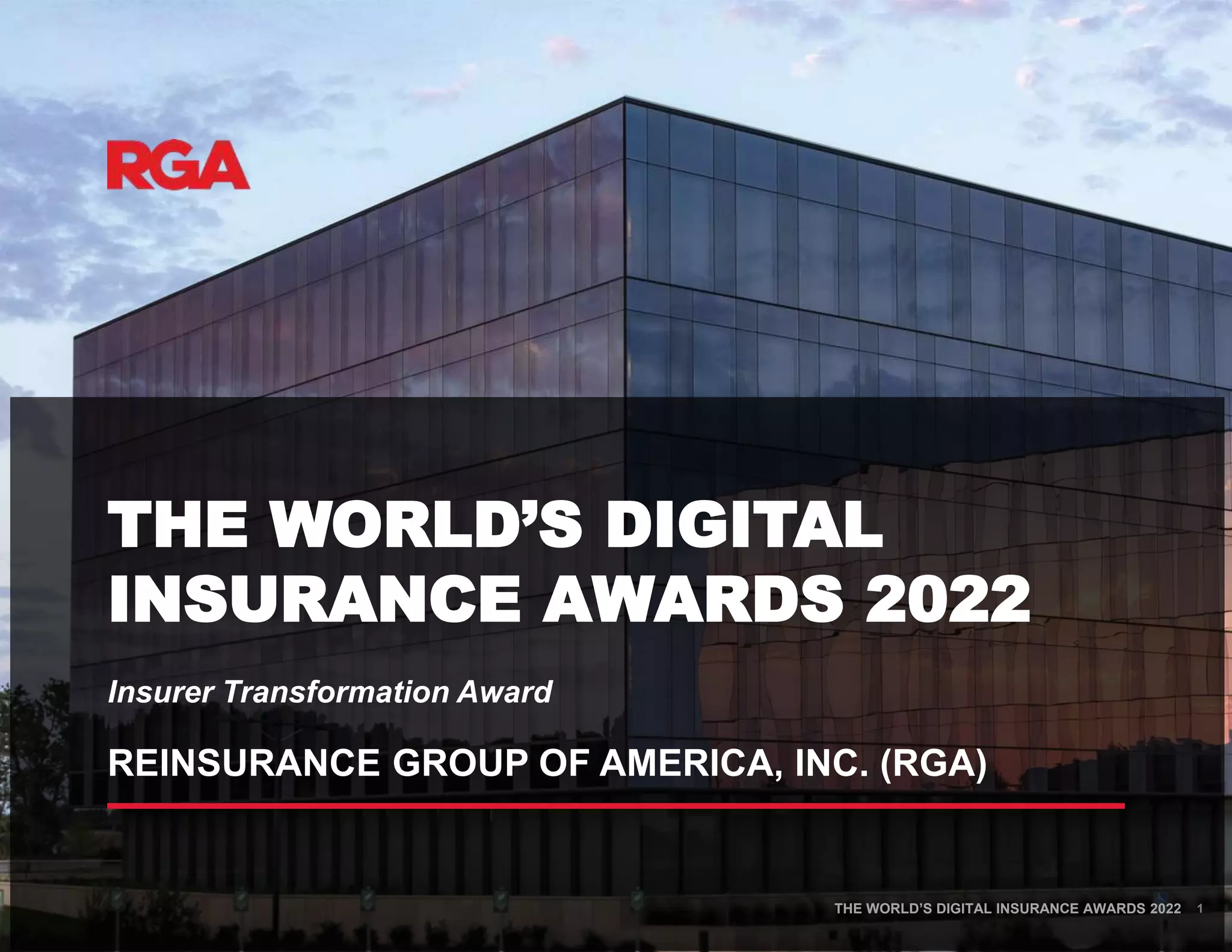 Reinsurance Group of America (RGA) - Insurer transformation Award 2022 ...