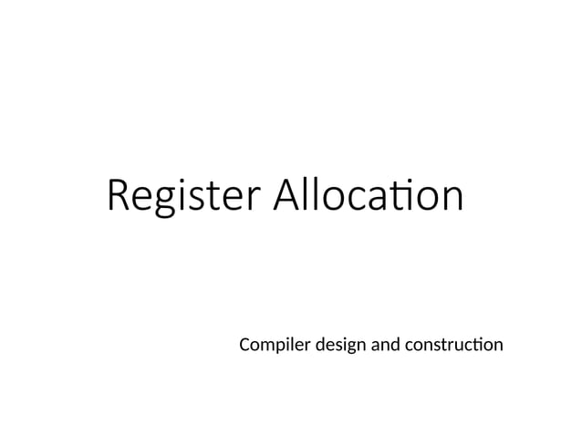 RGAPresent.pptx presentation of compiler design and construction | PPT