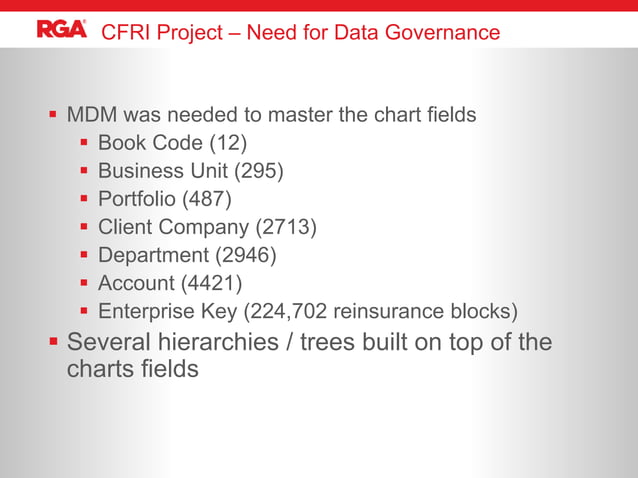 RGA Master Data Management at TDWI St. Louis | PPT