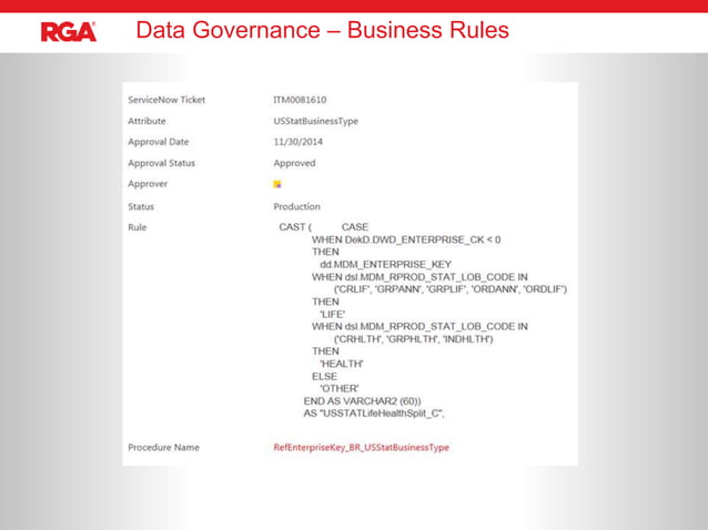 RGA Master Data Management at TDWI St. Louis | PPT