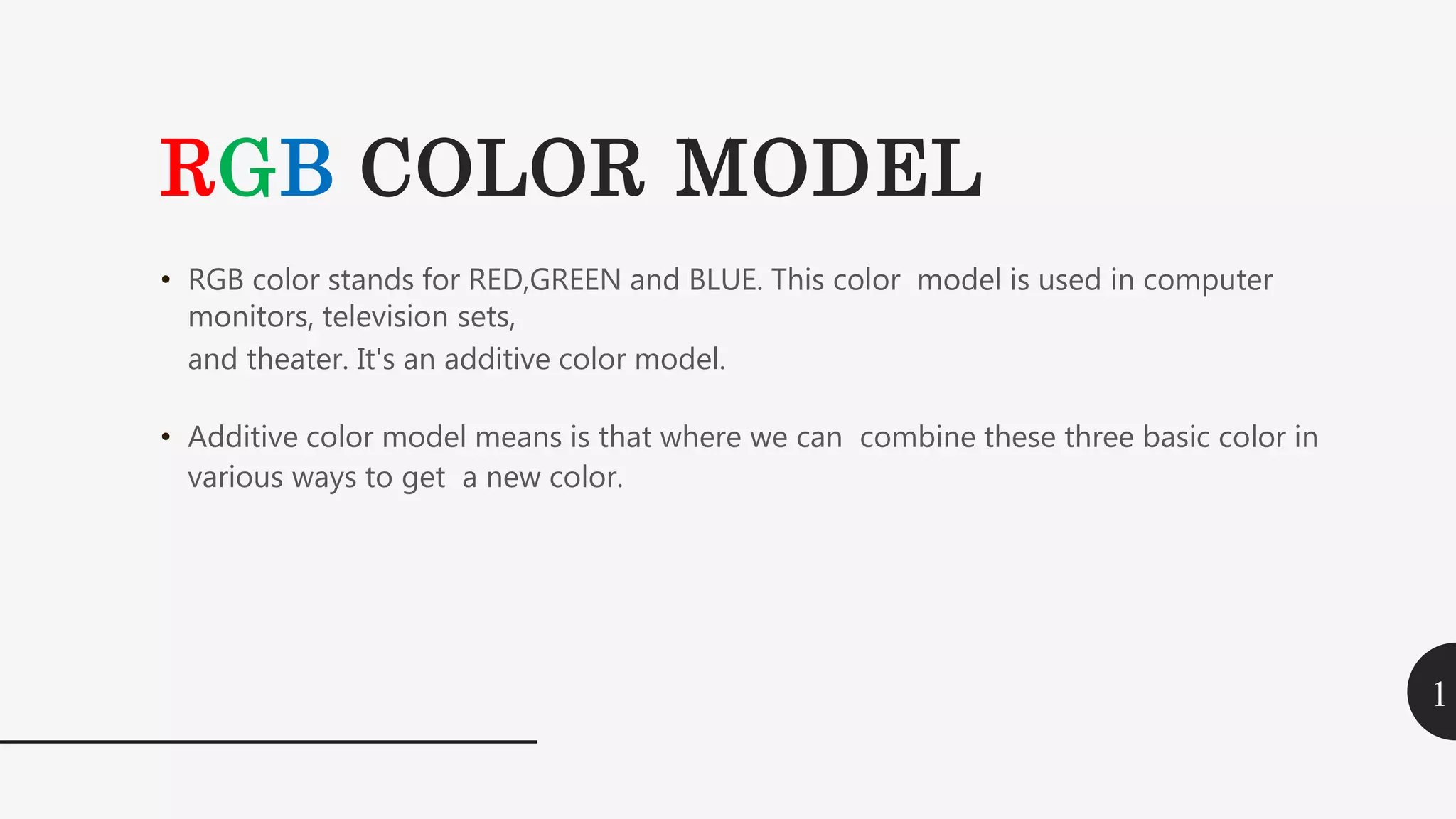 Rgb and Cmy color model | PPTX