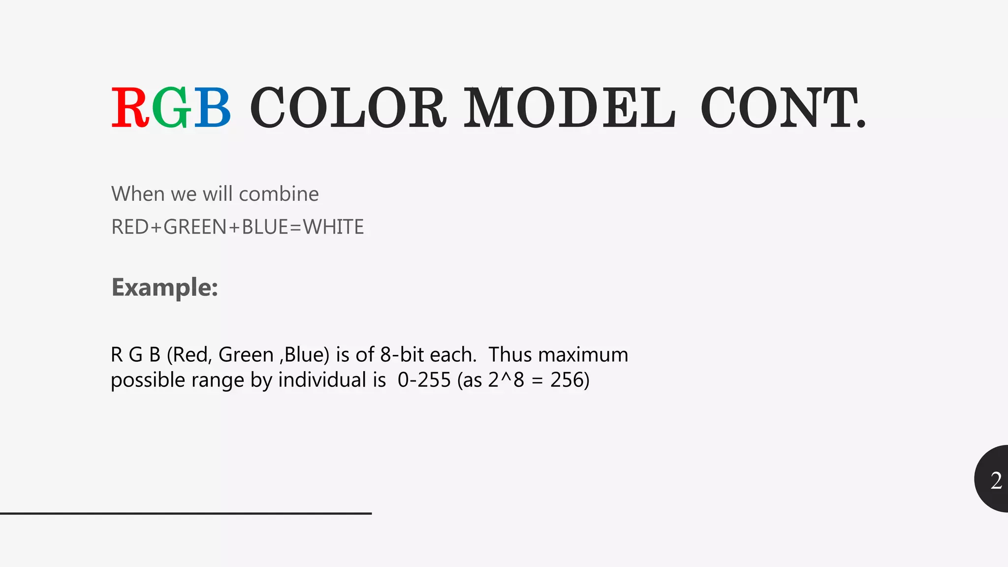 Rgb and Cmy color model | PPTX