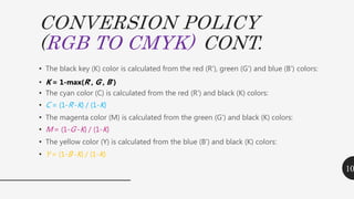 Rgb and Cmy color model | PPTX
