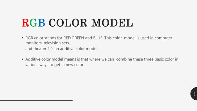 Rgb and Cmy color model | PPTX