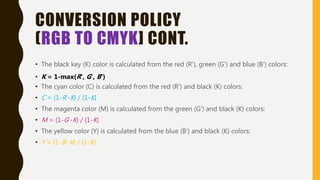 RGB and CMY based color model | PPTX