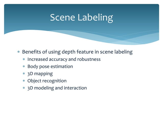 Rgb(d) Scene Labeling- features and algorithms | PPTX