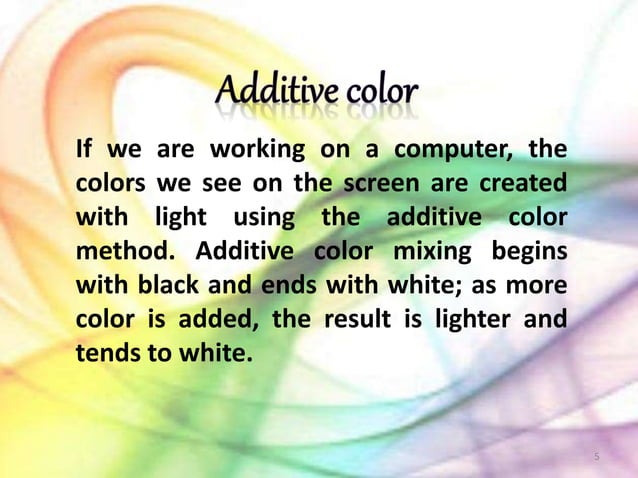 Rgb and cmy color model | PPTX