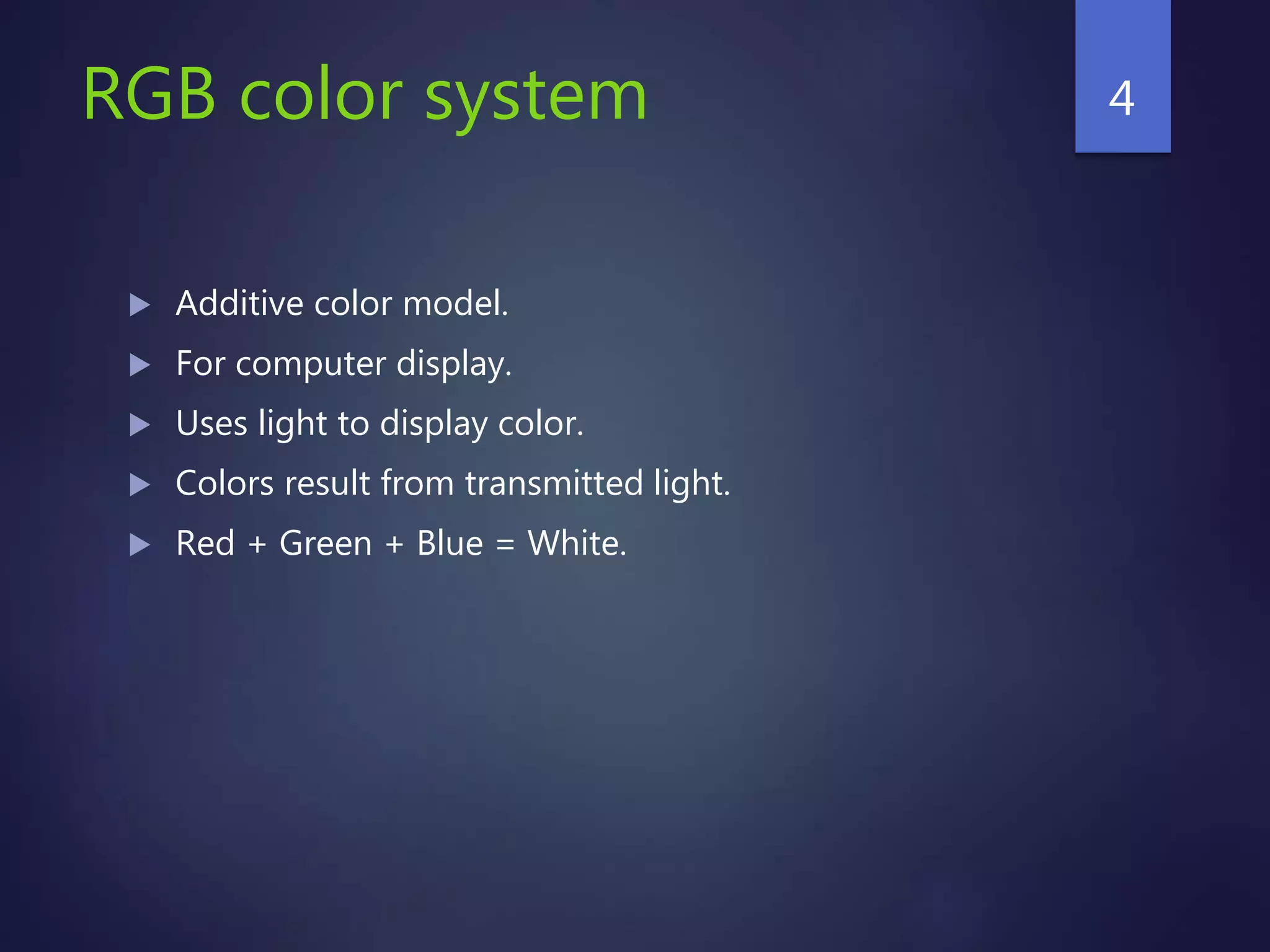 Rgb colour model | PPTX