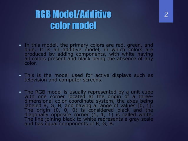 Rgb colour model | PPTX