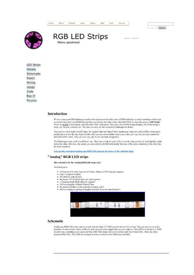 Rgb led strip tutorial | PDF