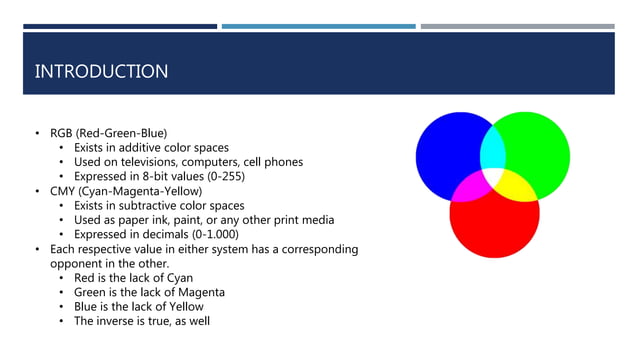 RGB to CMY Conversions | PPTX