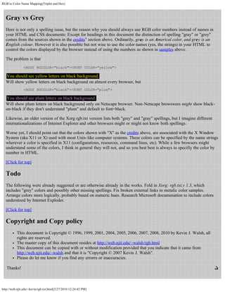 RGB to Color Name Mapping | PDF | Web Design and HTML | Internet