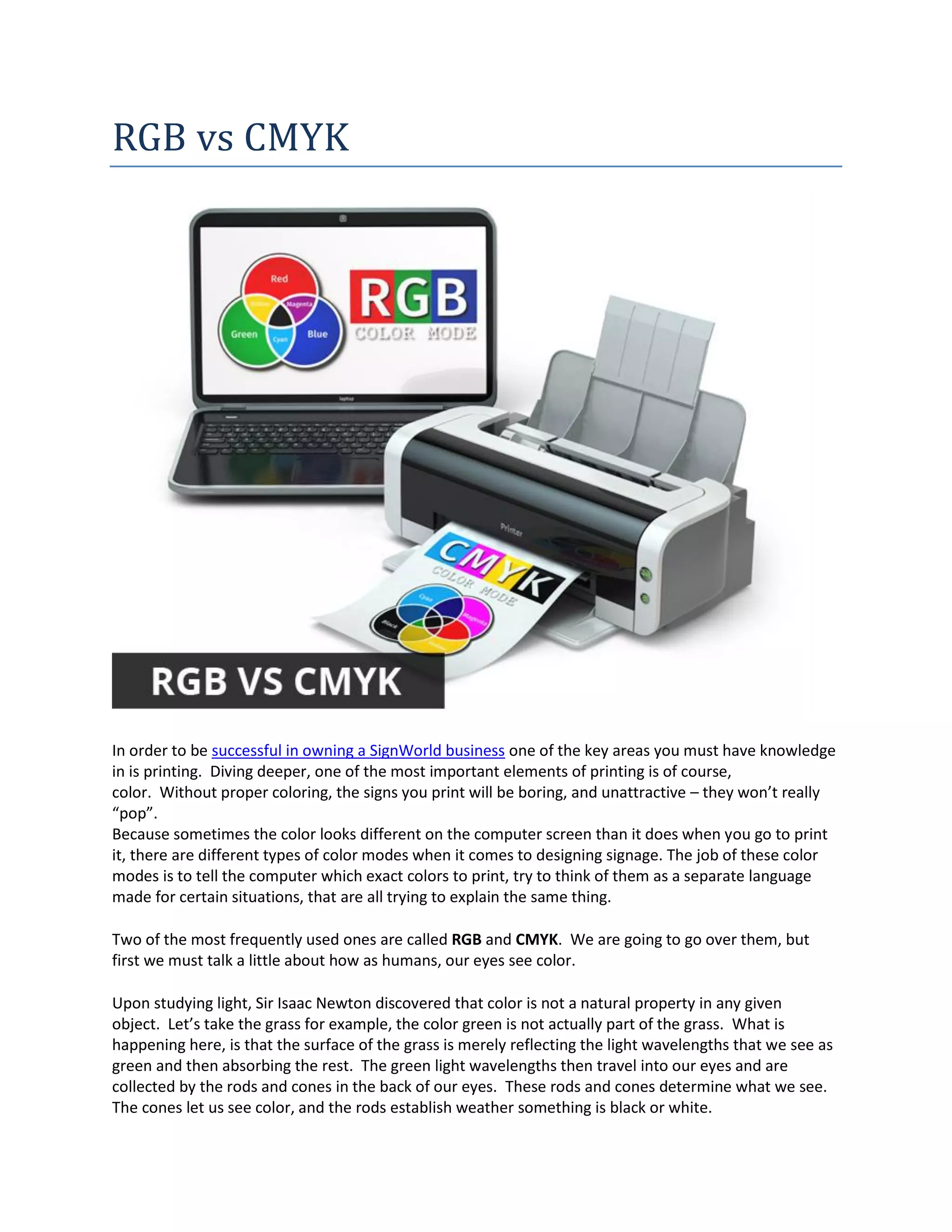 Rgb vs cmyk | PDF