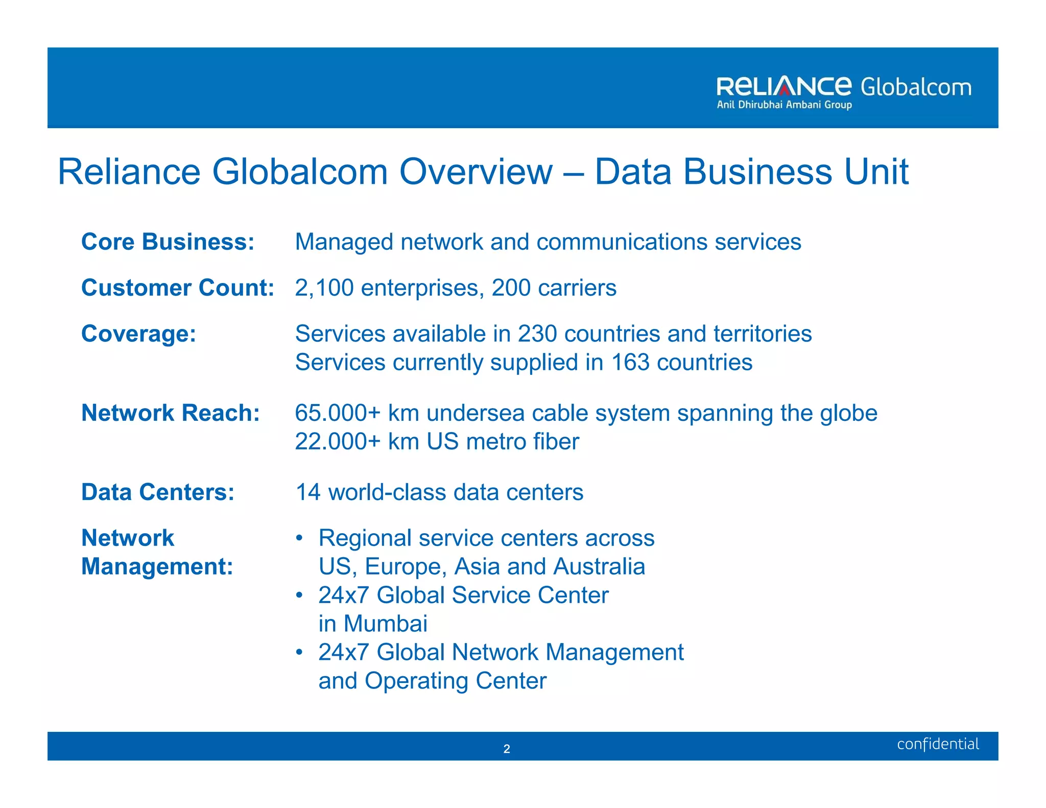 Introduction of Hybrid network solutions Reliance Globalcom | PDF