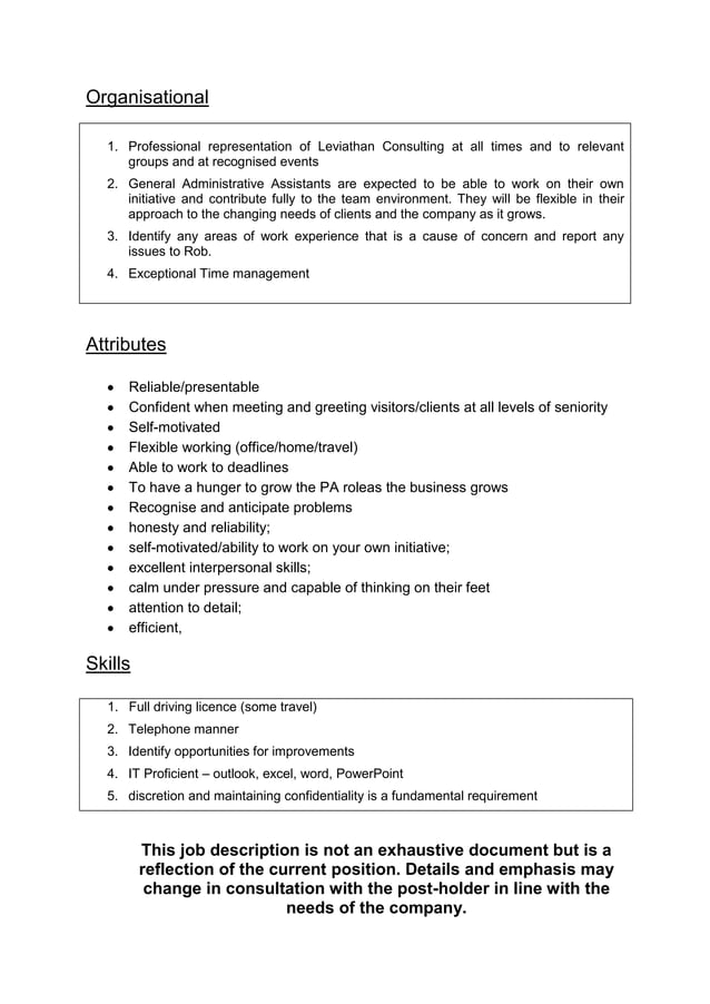 PA Job Specification | PDF