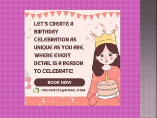 RG Event Management. Birthday Party Celebration | PPT