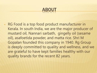 rg foods | PPT